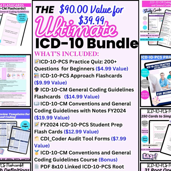 Bundle Medical Coding ICD 10 Respiratory Section Cheat Sheet COPD ...