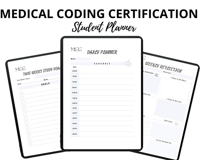 Medical Coding Student Planner, Medical Coder Planner, Student Planner ...