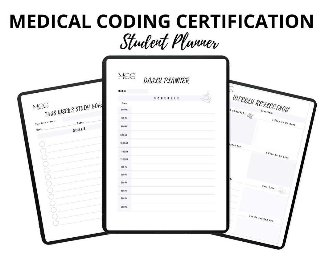 Medical Coding Student Planner, Medical Coder Planner, Student Planner ...