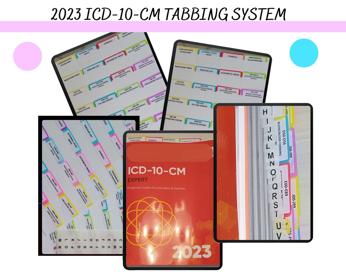 ICD-10-CM FY2024 Tabbing System Book Tabs Medical Coding ICD 10 Tabs ...