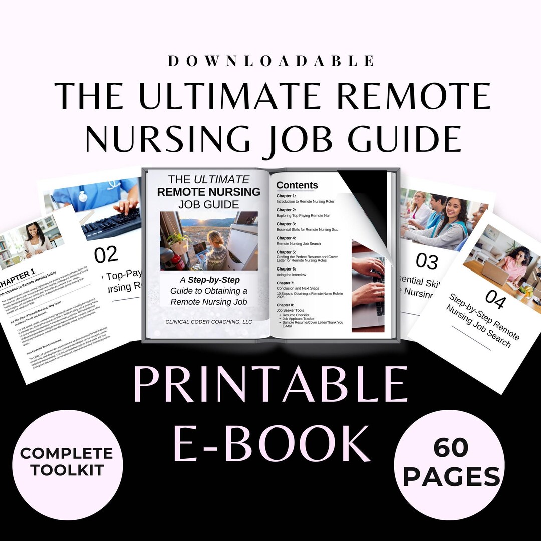 Remote Nursing Jobs Guide Digital Career Planner Work From Home Nurse ...