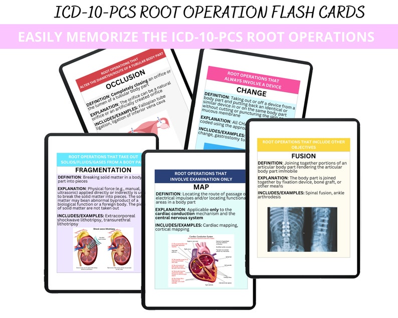ICD-10-PCS Root Operation Flashcards: Medical Coding Study Guide ...