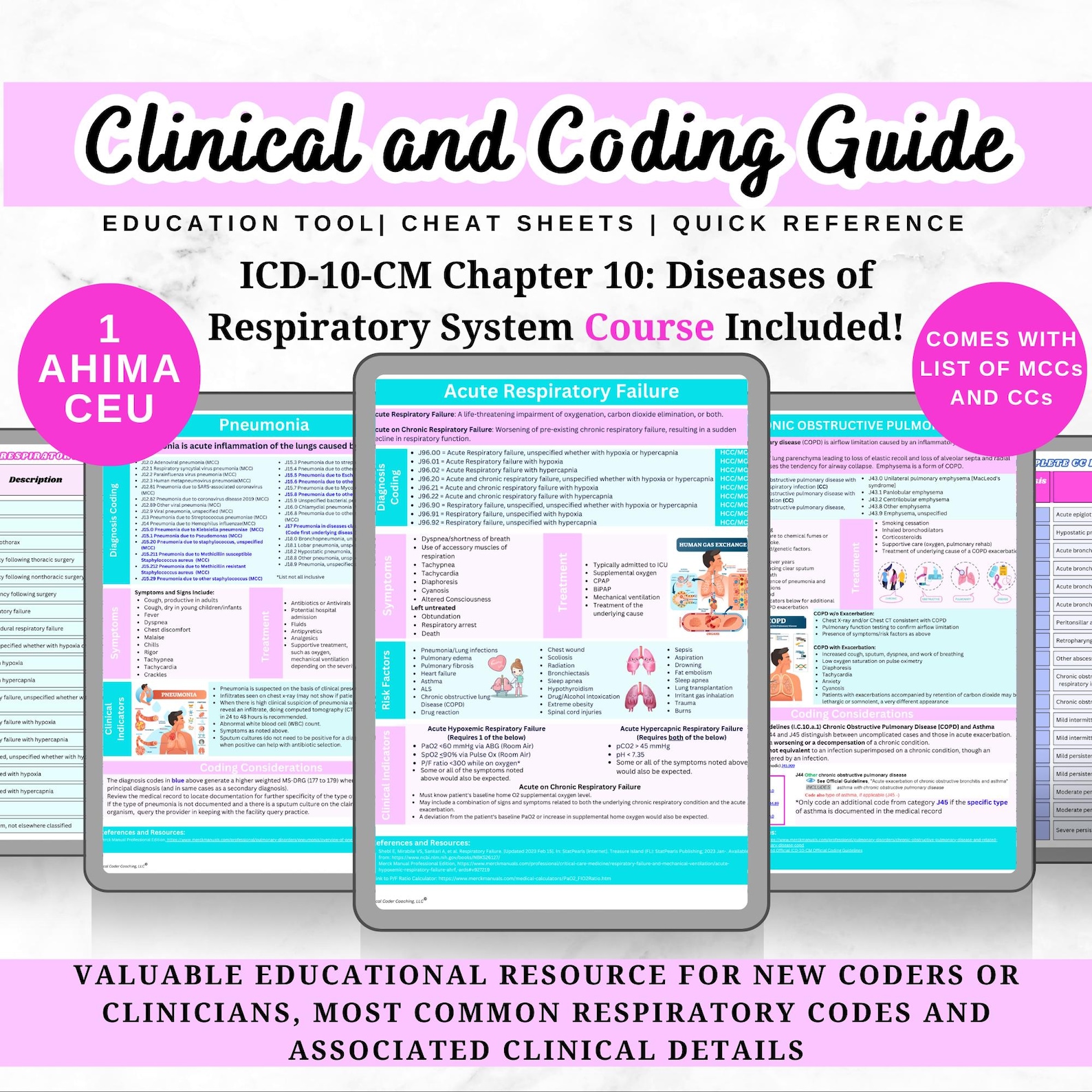 ICD-10 Cheat Sheet: Respiratory Conditions Coding Guide (digital ...
