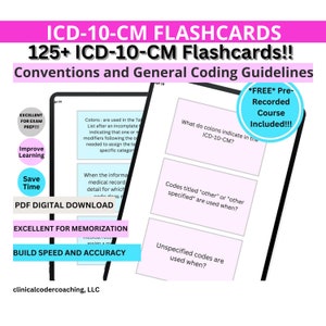ICD-10 Coding Bundle: Flashcards, Cheat Sheets, Study Guides (digital ...