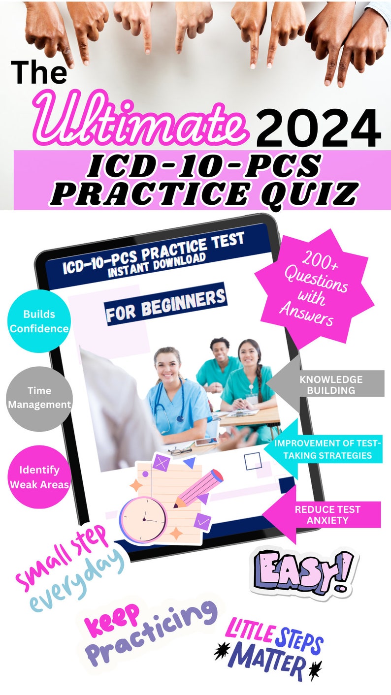 ICD-10-PCS Practice Test: 200+ Exam Questions for Beginners (PDF) - Etsy