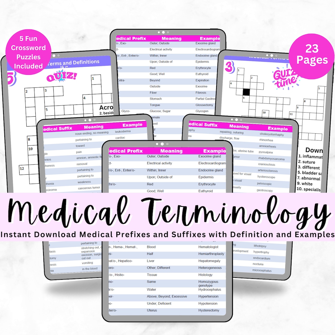 Medical Terminology Study Guide: Prefixes, Suffixes, Abbreviations ...