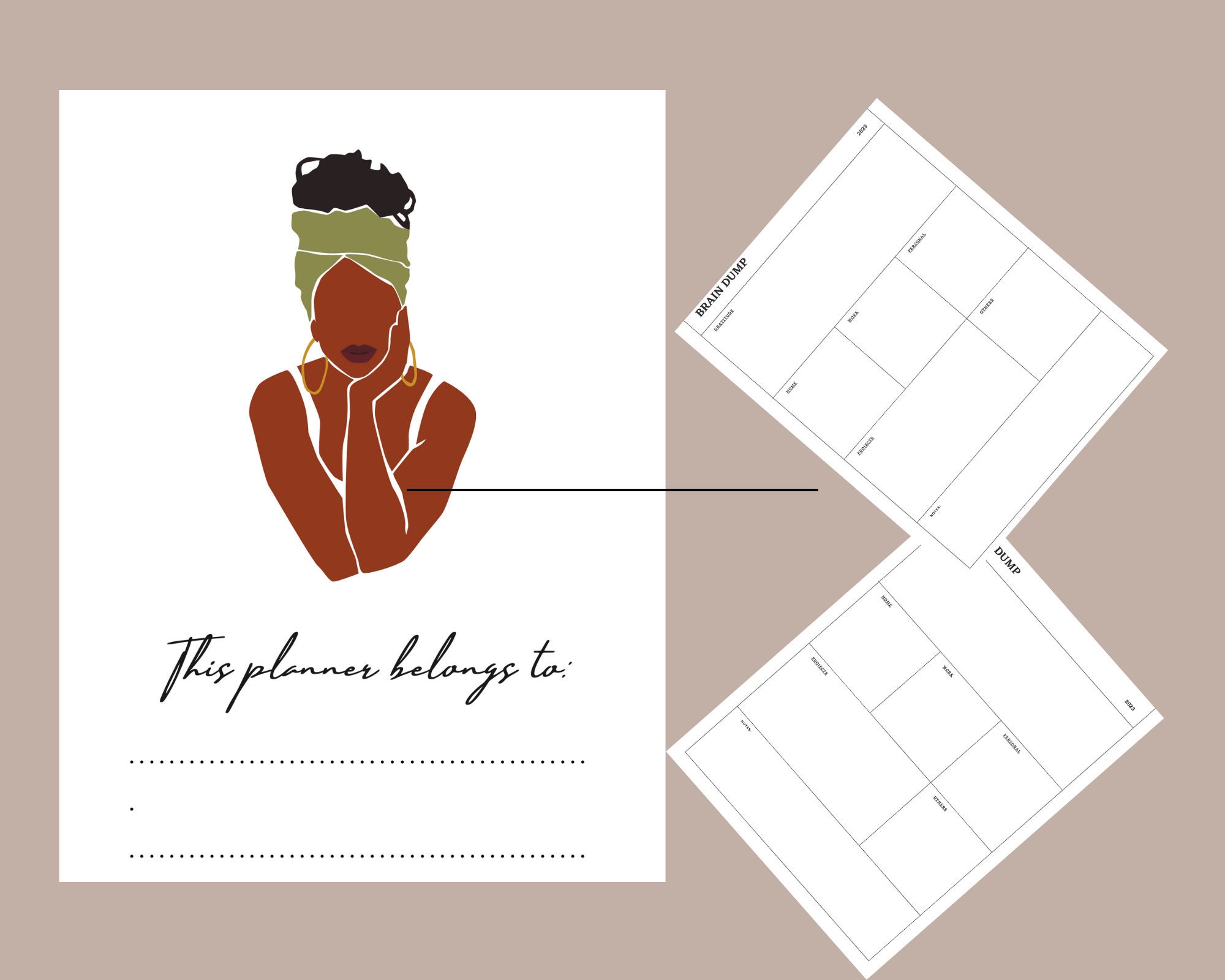 50 Pages Black Woman Planner 2024 Black Girl Digital Planner, Women ...