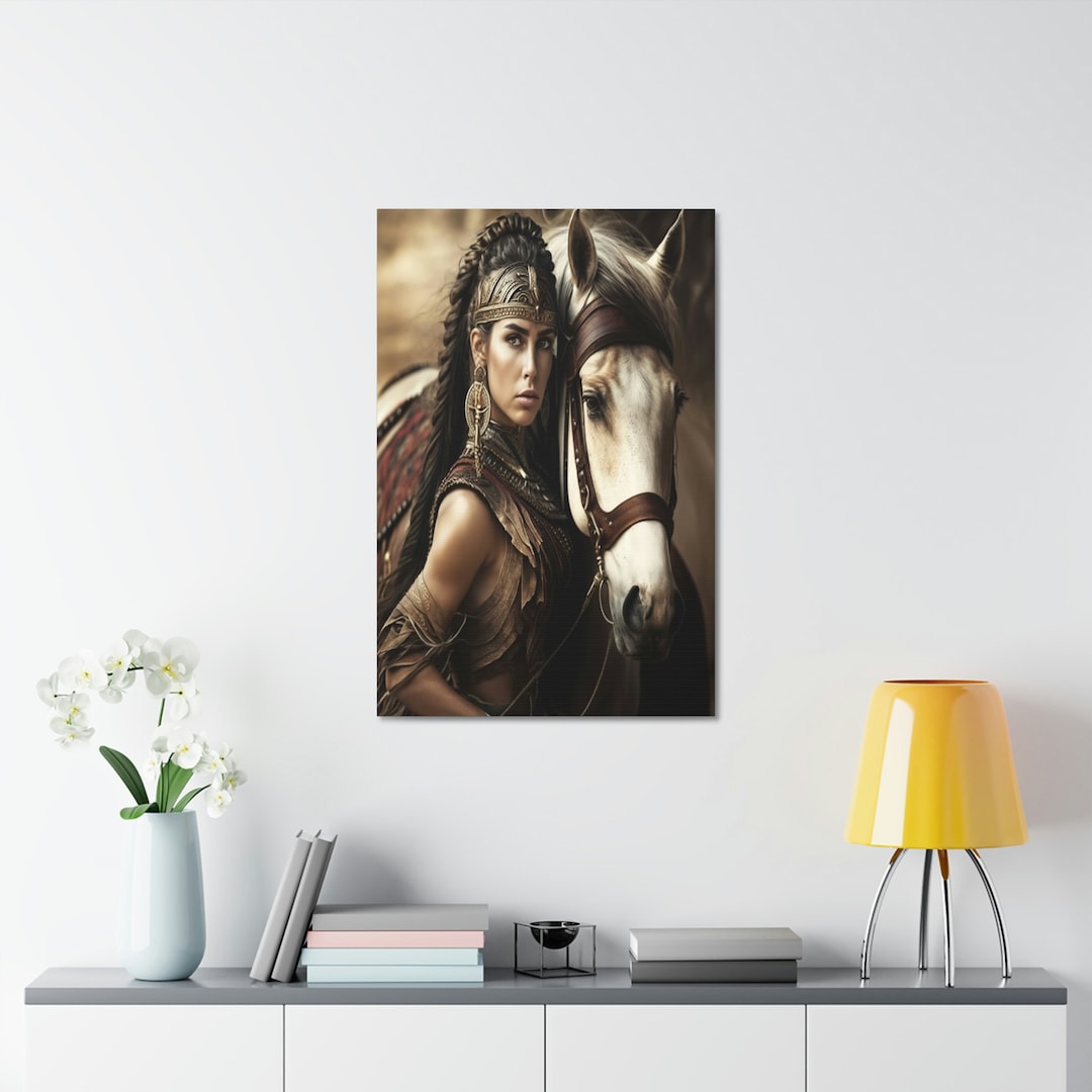 Amazon Warrior Princess Beauty Satin Canvas, Stretched - Etsy
