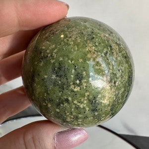 Lime Green Serpentine Sphere Stand Included - Etsy