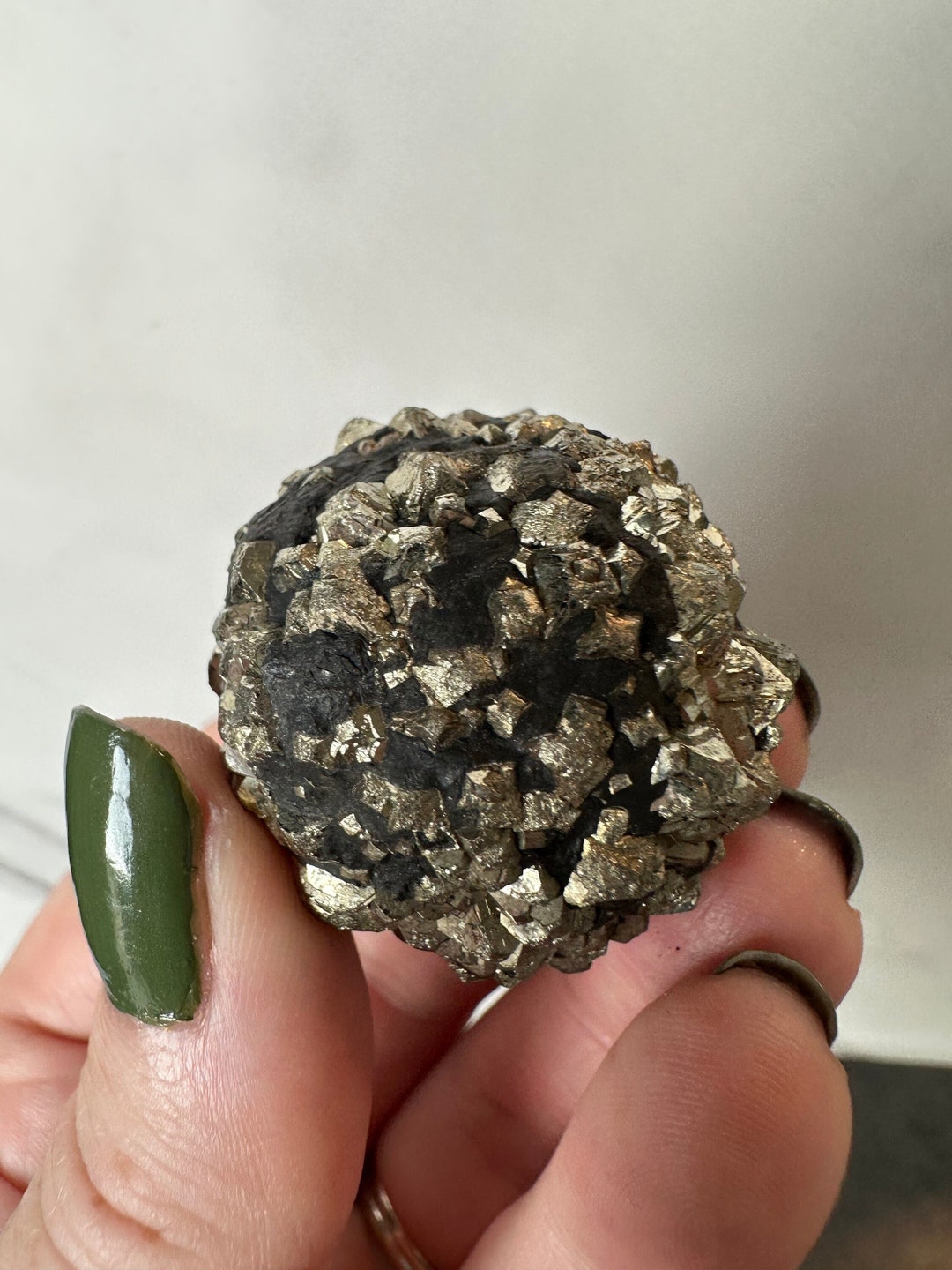 Pyrite After Marcasite Pseudomorph Sphere; Golden Prophecy Stone - Etsy