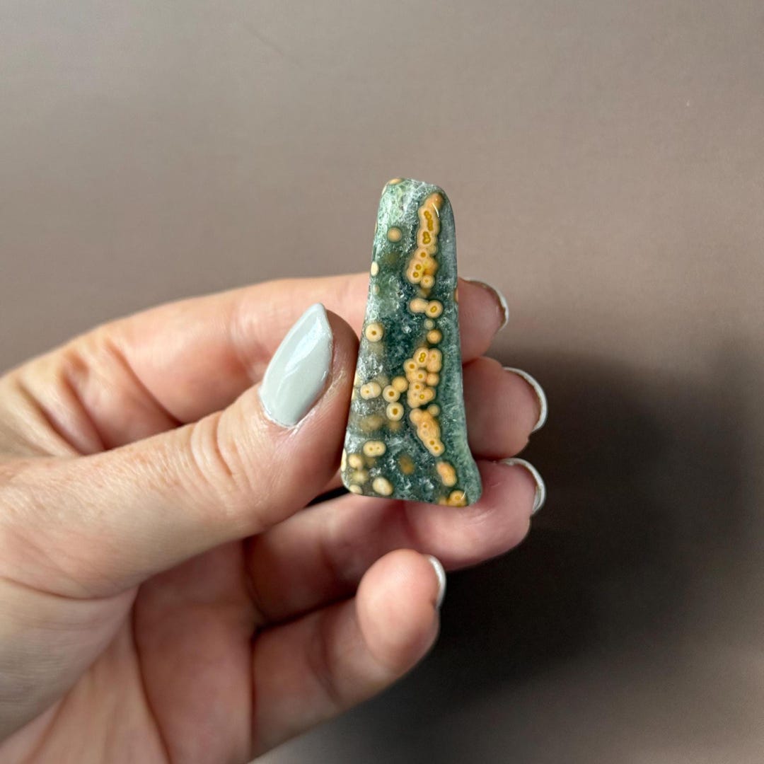 Mini Ocean Jasper Freeform | Polished Orbicular Jasper | Pocket Crystal ...