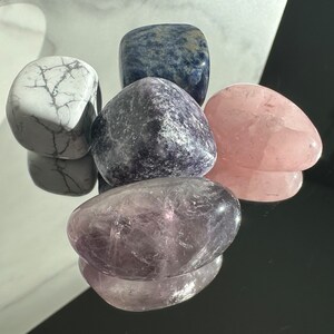 Anxiety & Stress Crystal Kit 5 Pcs Natural Crystal Tumbles - Etsy