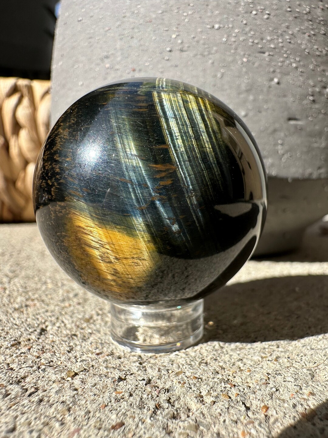Blue Tigers Eye Sphere - Etsy