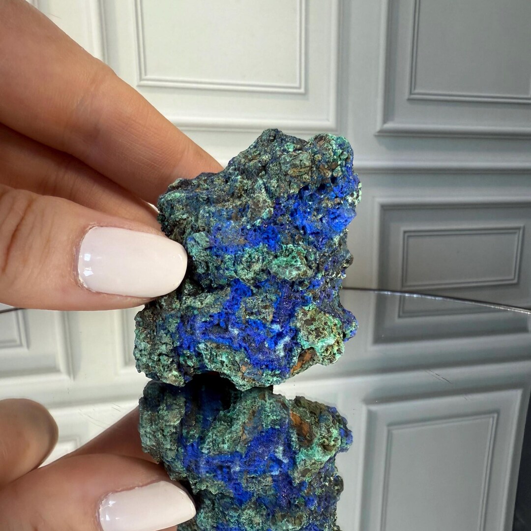 Natural Azurite With Malachite – Raw Crystal Specimen - Etsy