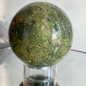Lime Green Serpentine Sphere Stand Included - Etsy