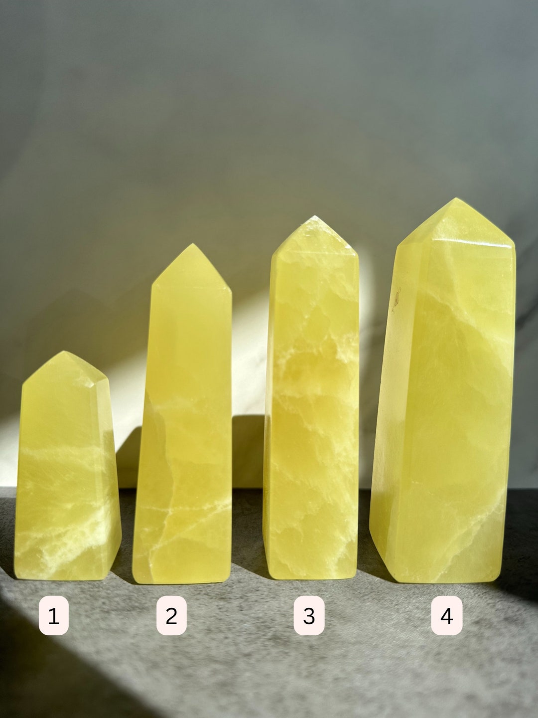 Gorgeous Lemon Calcite Towers - Etsy