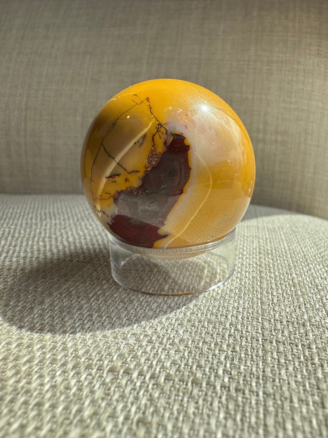 Yellow Mookaite Jasper Sphere | Stand Included - Etsy
