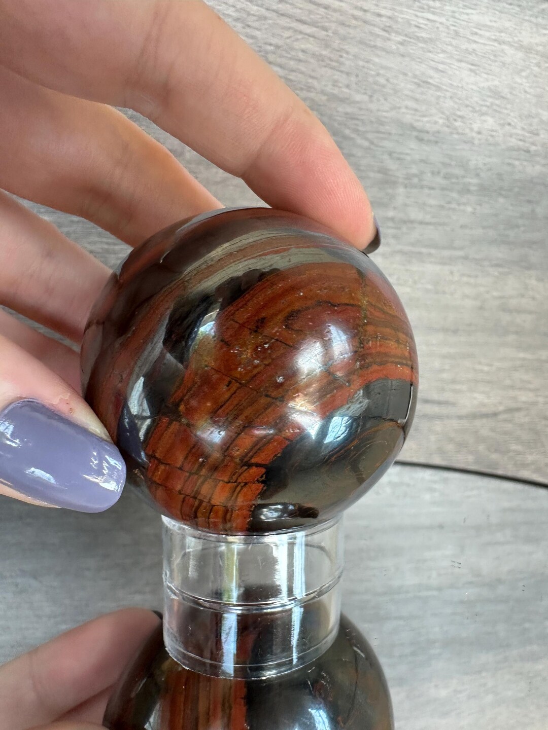 Tiger Iron Sphere (stand Included), Natural Crystal, Unique Home Decor ...