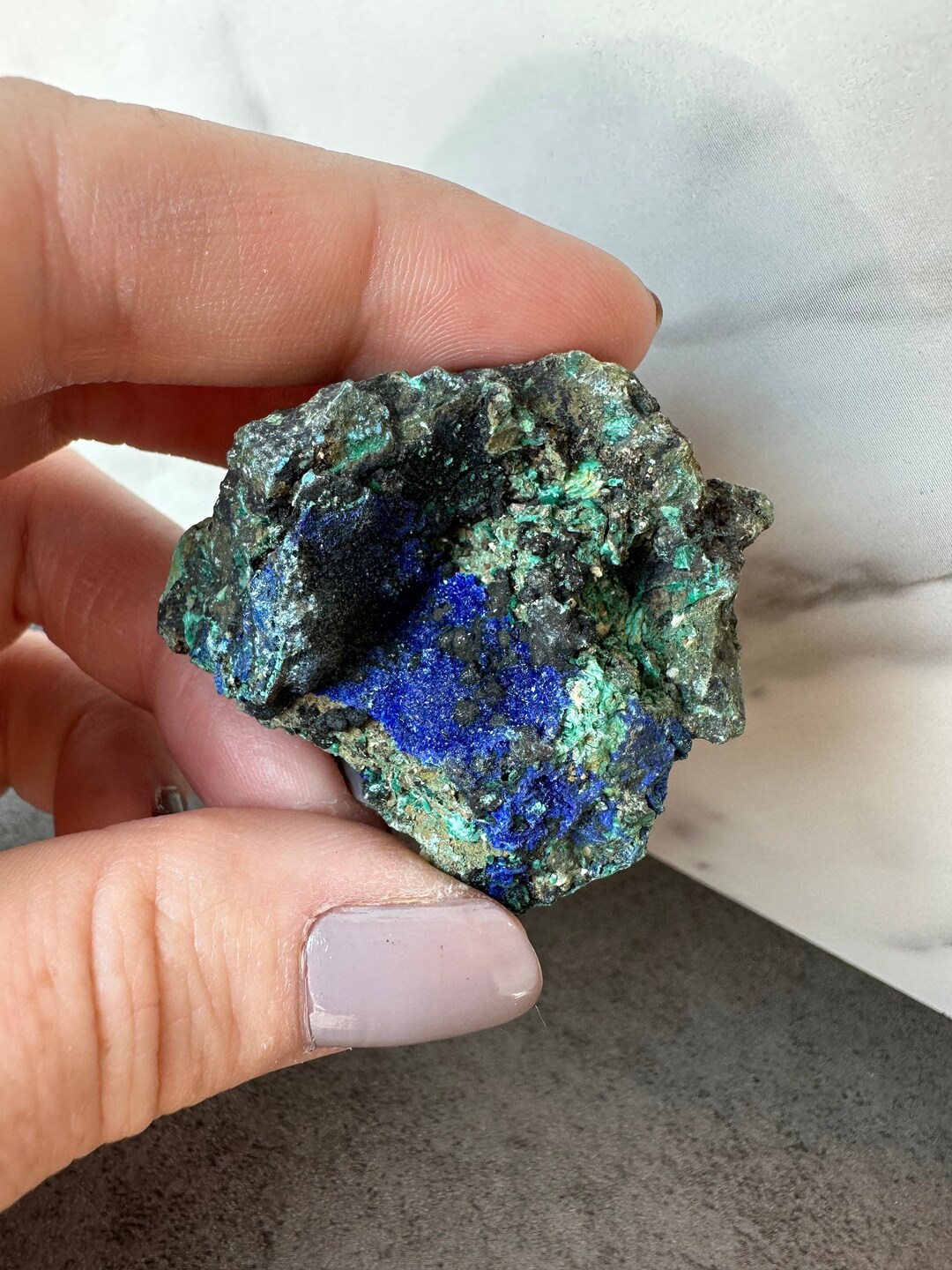 Raw Azurite Specimen With Malachite - Etsy