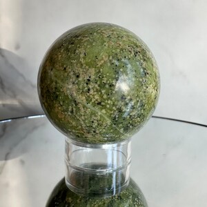 Lime Green Serpentine Sphere Stand Included - Etsy
