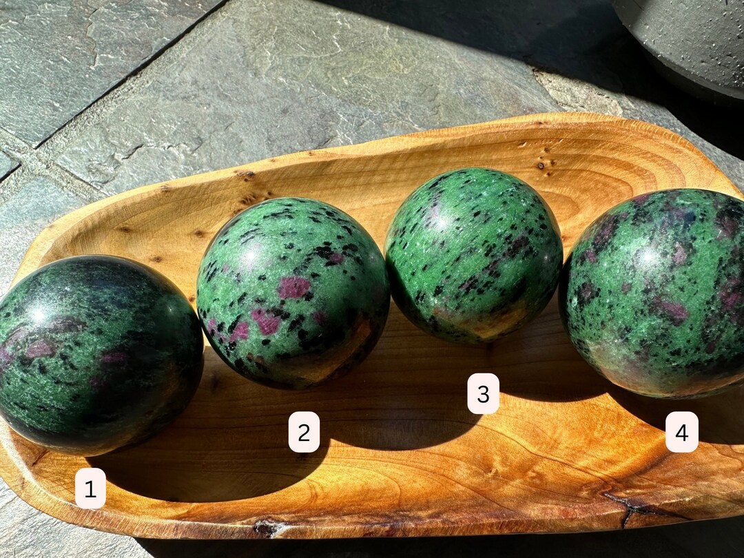 Beautiful Ruby Zoisite Spheres - Etsy