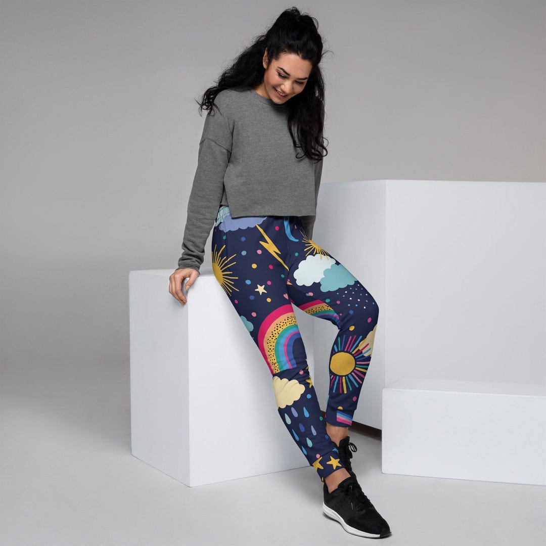 Rainbows and Rain Clouds Weather Themed Womens Joggers Sweat Pants - Etsy