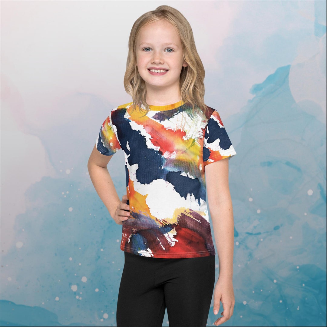 Primary Color Pallet Paint Print Kids Crew Neck Tee Shirt - Etsy