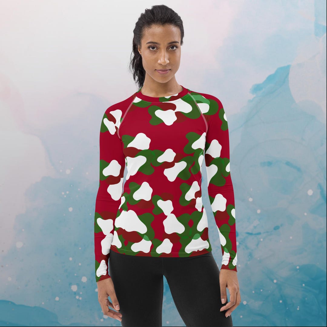 Christmas Camo Womens Rash Guard Under Armor - Etsy