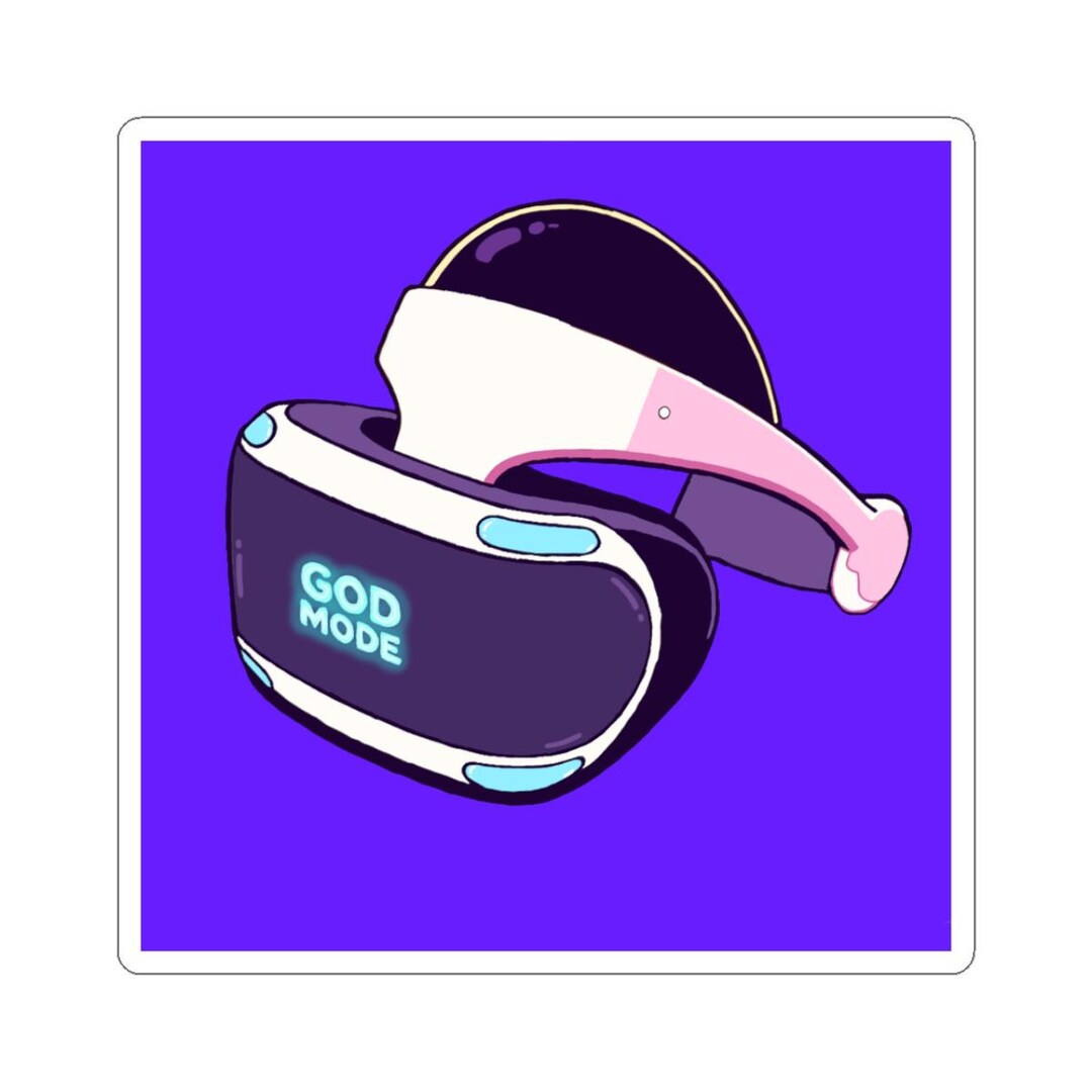 God Mode Stickers, Gaming Decor, Laptop Stickers, Fun Stickers, VR ...