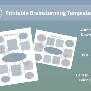 Printable Brainstorming Template, Mind Map Planner, Brain Dump Page ...