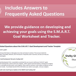 SMART Goal Worksheet and Tracker for Excel, SMART Goal Setting and ...