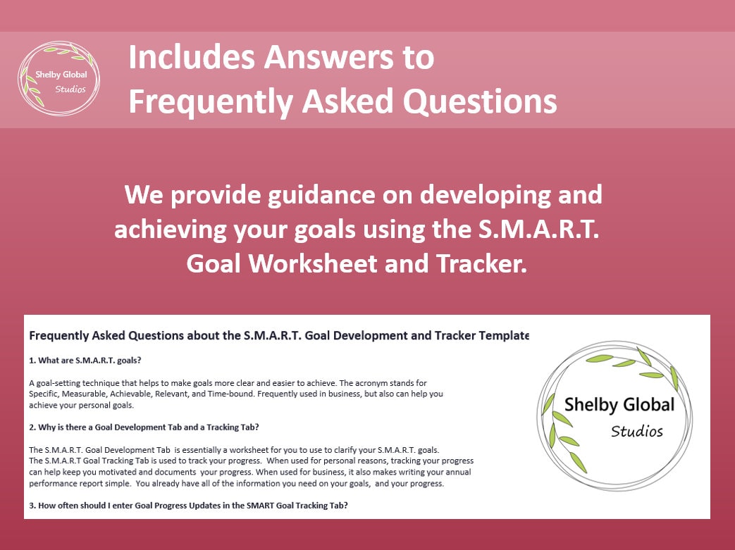 SMART Goal Worksheet and Tracker for Excel, SMART Goal Setting and ...