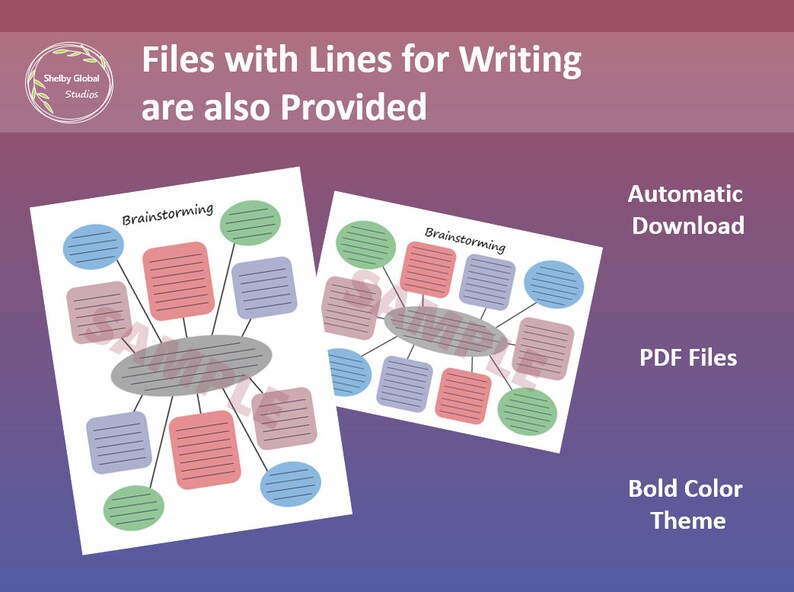 Printable Brainstorming Template, Mind Map Planner, Brain Dump Page ...