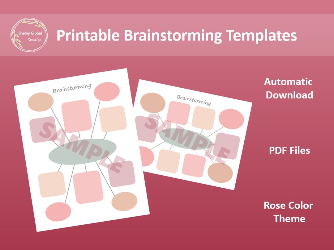 Printable Brainstorming Template, Mind Map Planner, Brain Dump Page ...
