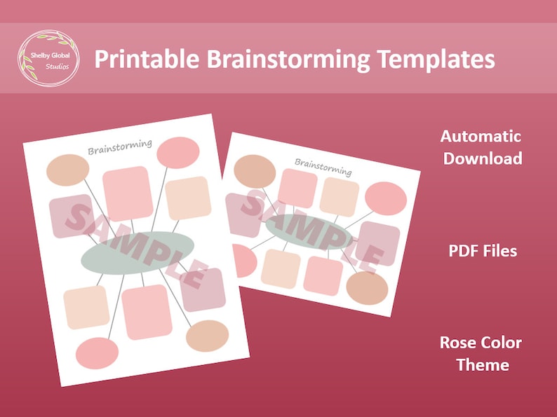Printable Brainstorming Template, Mind Map Planner, Brain Dump Page ...