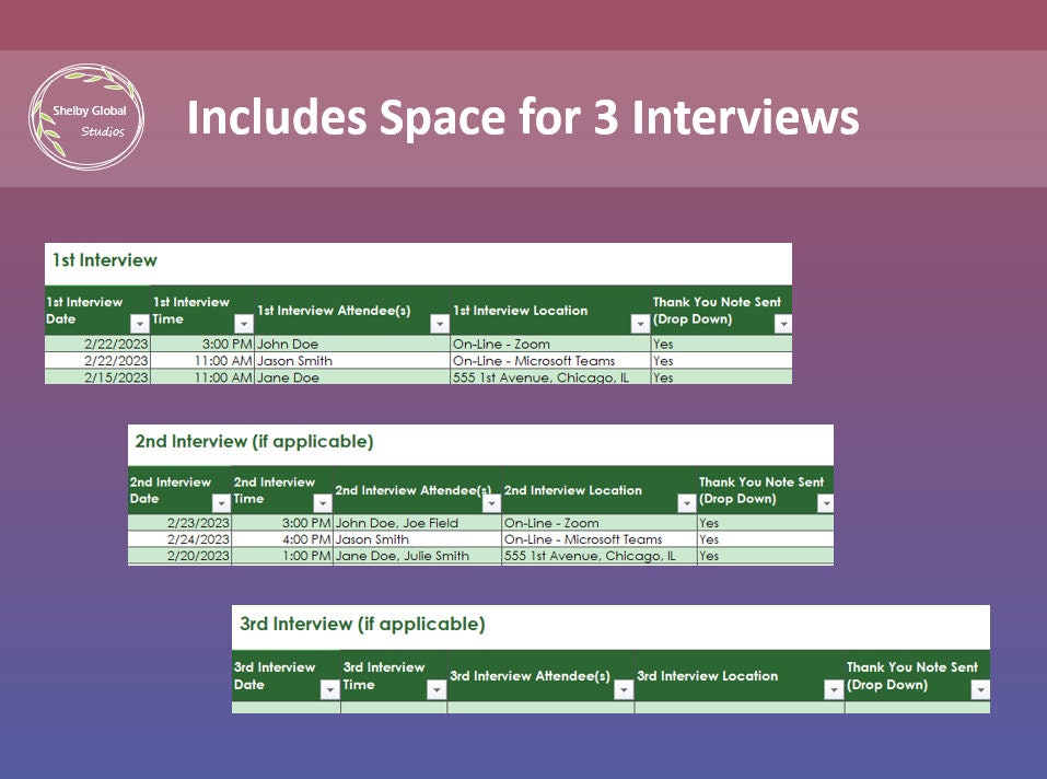 Simple Job Application Tracker for Excel, Easy to Use Job Template for ...