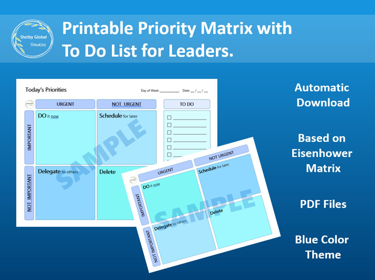 Printable Priority Matrix With to Do List, Eisenhower Decision-making ...