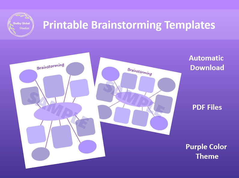 Printable Brainstorming Template, Mind Map Planner, Brain Dump Page ...