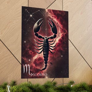 Scorpio Zodiac Art Print Celestial Signature Series Mystical Astrology ...