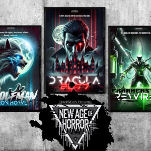 Dracula 2077 Cyber Gothic Art Print | Futuristic Vampire Poster ...