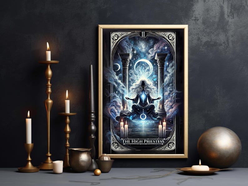 The High Priestess Tarot Poster | Arcane Visions Digital Download ...