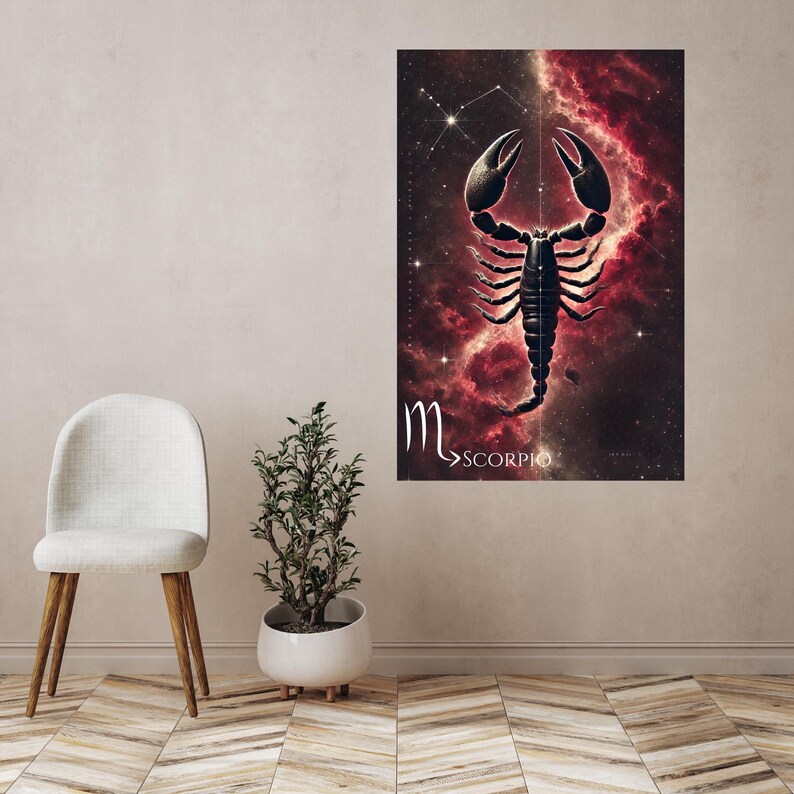 Scorpio Zodiac Art Print Celestial Signature Series Mystical Astrology ...