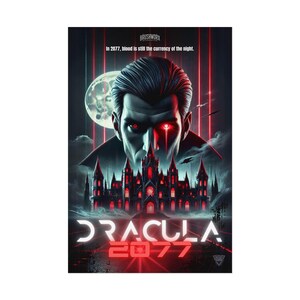 Dracula 2077 Cyber Gothic Art Print | Futuristic Vampire Poster ...