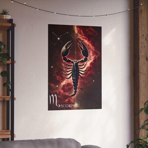 Scorpio Zodiac Art Print Celestial Signature Series Mystical Astrology ...