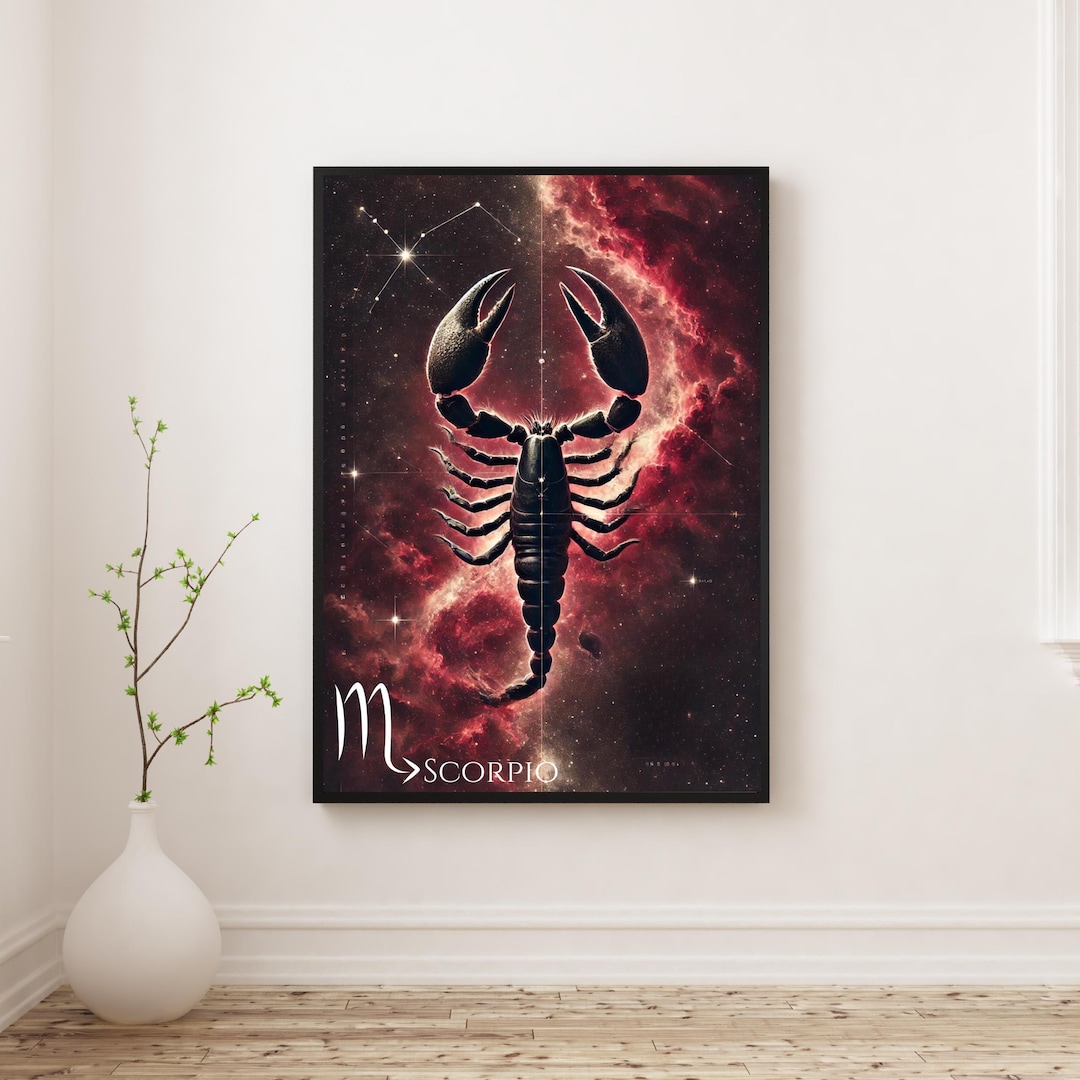 Scorpio Zodiac Art Print Celestial Signature Series Mystical Astrology ...