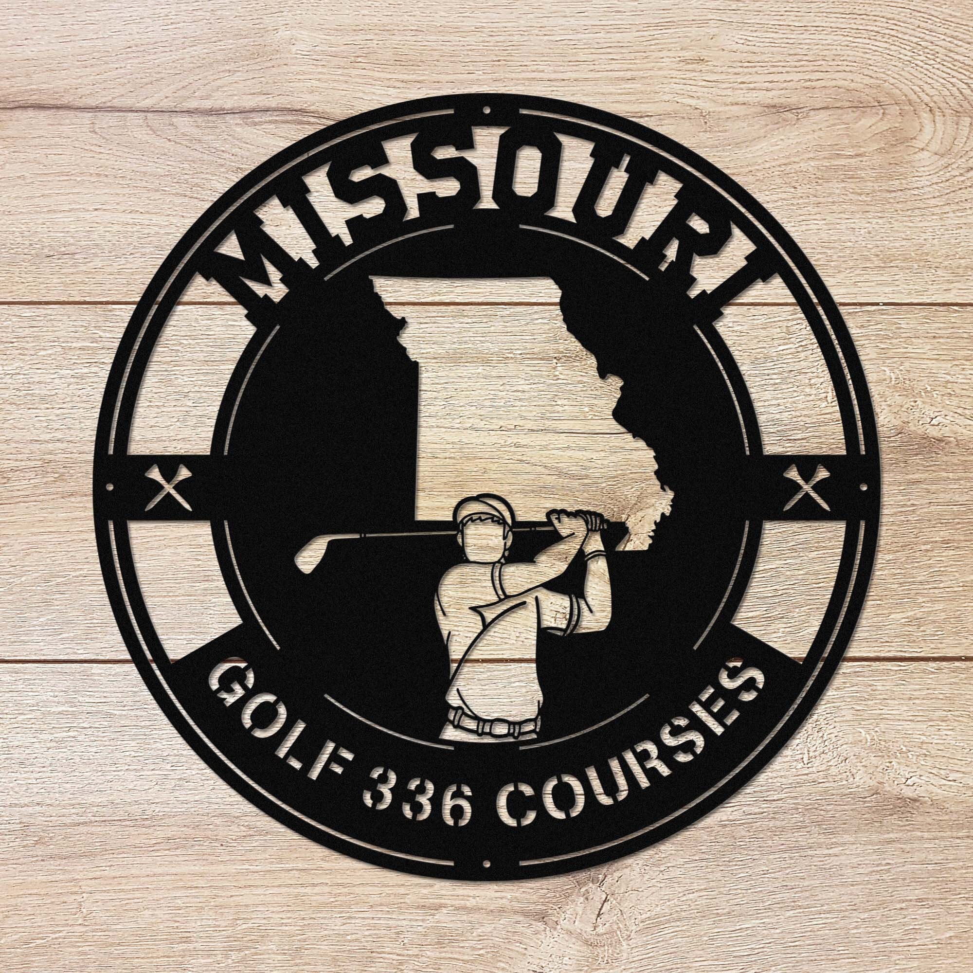 Missouri Golf Metal Art, Metal Golf Wall Art, Golfer Gift, Gift for Him ...