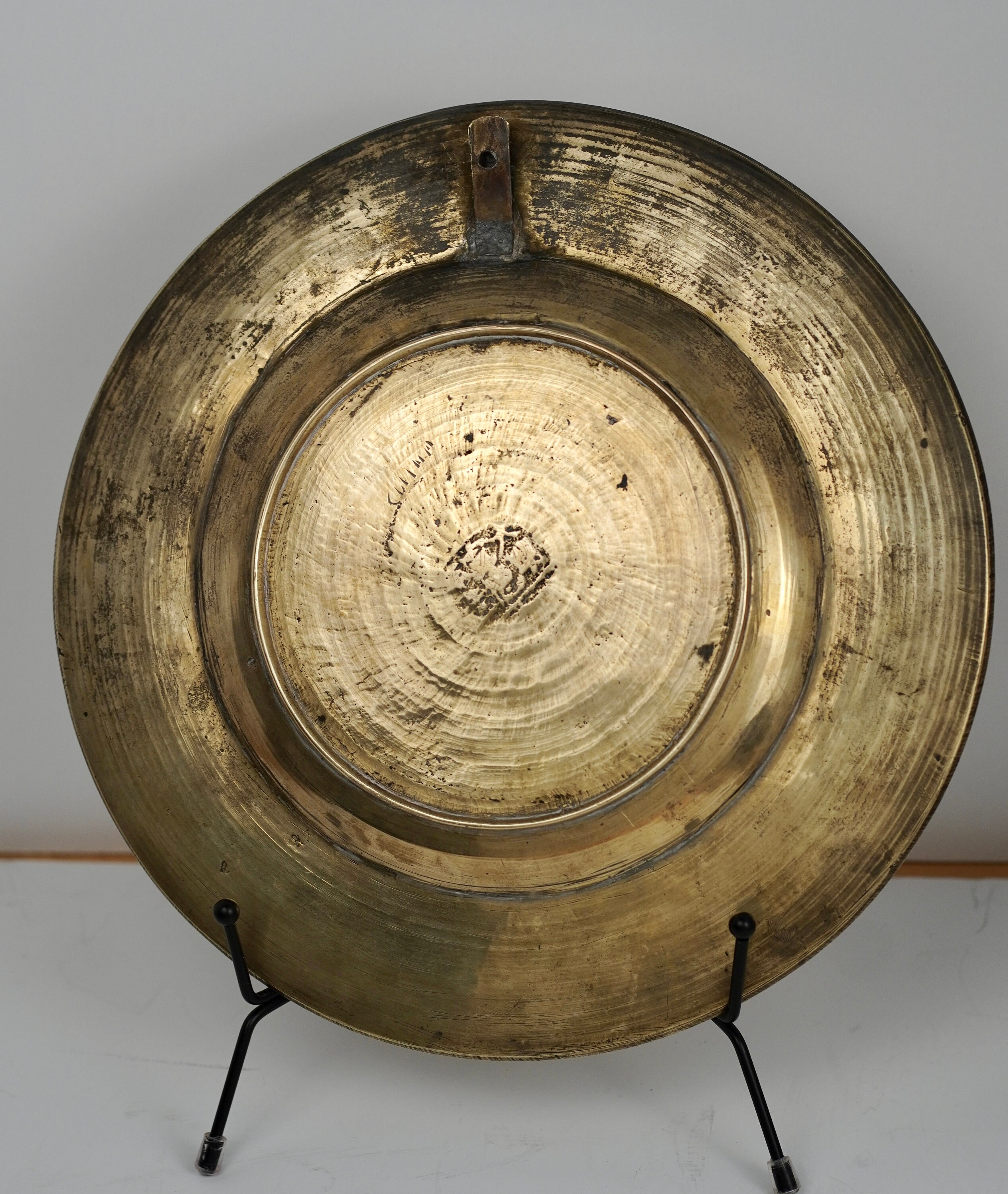 Vintage Chinese Brass Wall Plate With Etched Dragon Motif/ Brass Wall ...
