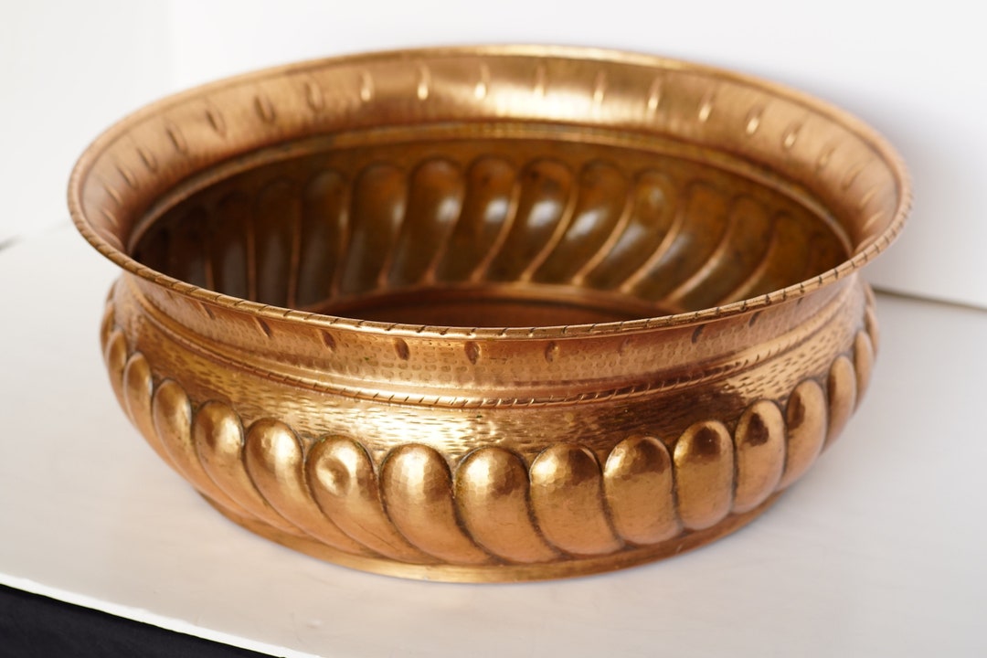 Large Hammered Vintage Copper Basin/planter - Etsy