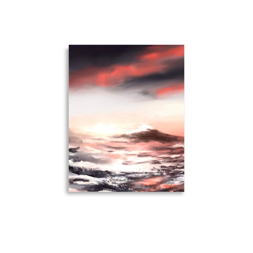 Diamond Waters | Ocean Sunset Art Print - Etsy