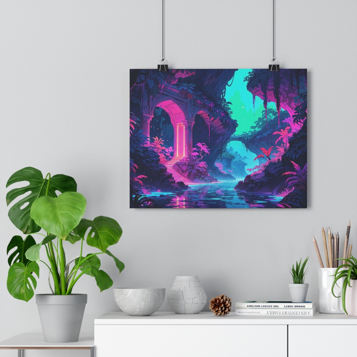 Cosmic 46 Art chromatic Cavern Eye-catching Giclée Poster for Contemporary Decor Personally ...